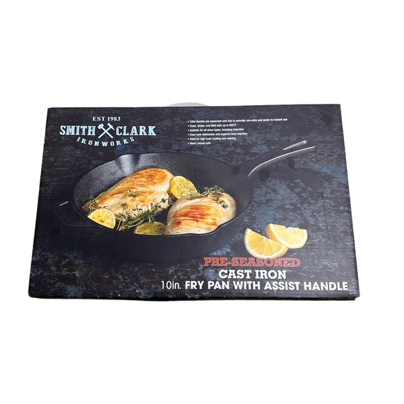 smith & clark | Kitchen | Nwt Smith Clark Cast Iron Pre Seasoned Fry ...